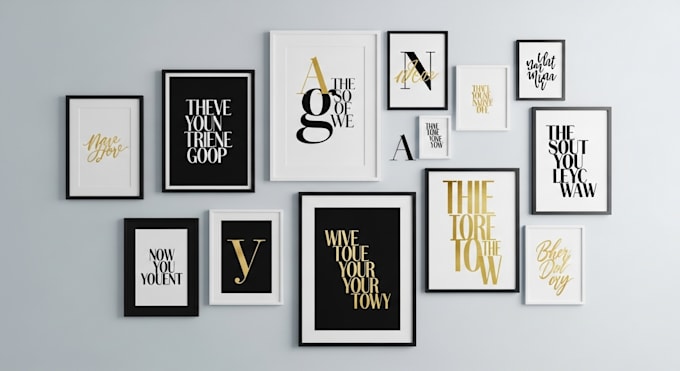 Create custom typography wall art design for home, offices and digital ...