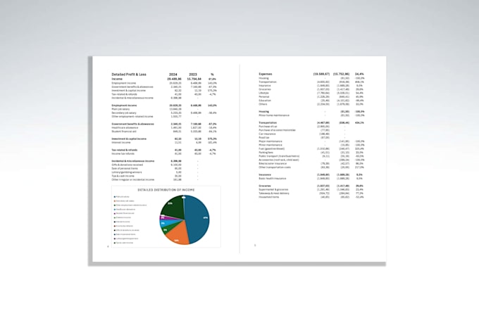 Create a professional income statement from your bank transactions by ...