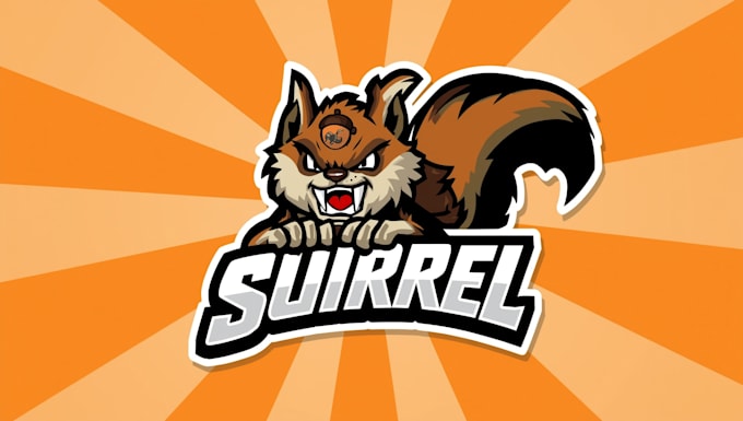 Design eye catchy angry squirrel mascot logo with express delivery by ...