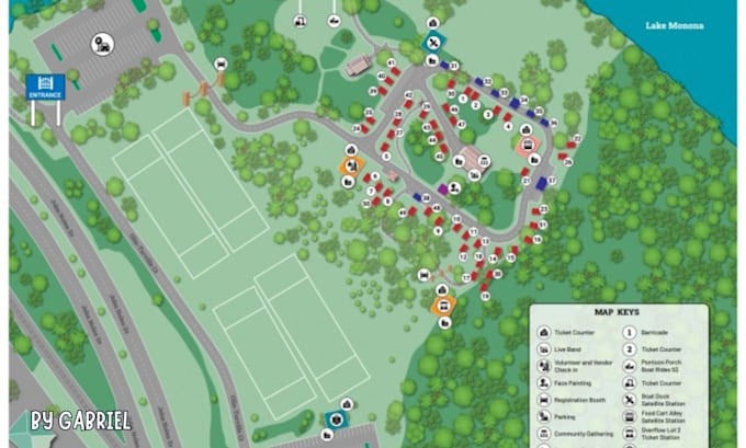 Design clickable campground maps, rv park maps and custom maps in illustrator by Gabrielb0101 ...