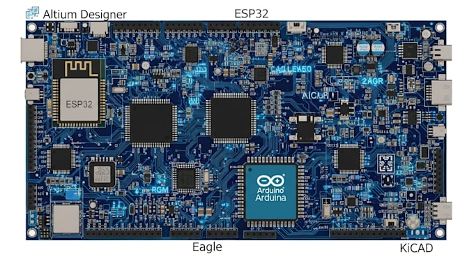 Diseño de altium, esp32, auridino, eagle, kicad diseño de esquemáticos ...