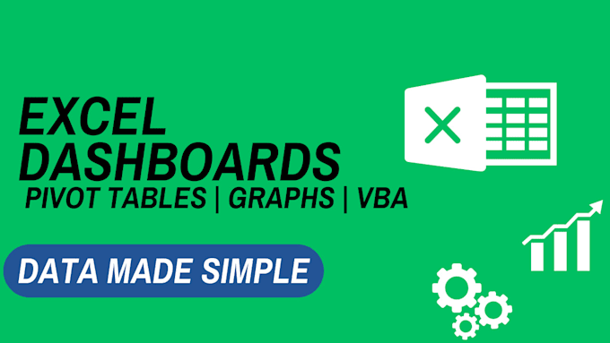 Create excel dashboards, pivot tables, graphs, vlookup, vba and macros ...