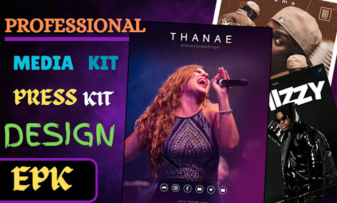Design professional epk, media kit, press kit, one sheet for artists, and bands by Ava_syntia ...
