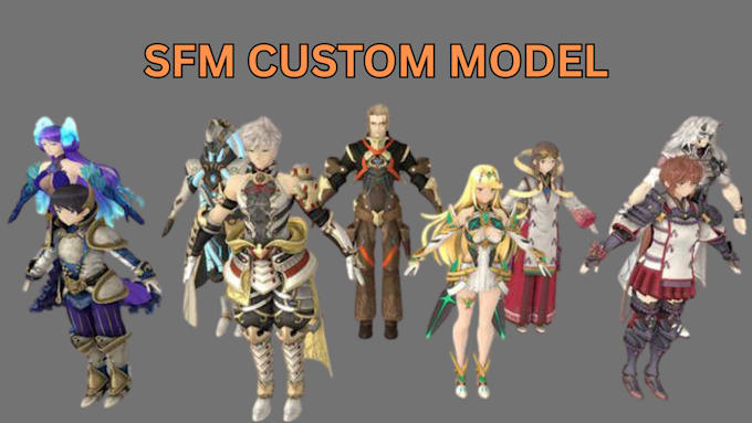 Port your model to sfm, custom sfm model, gmod model, mmd, fivem, tf2 ...