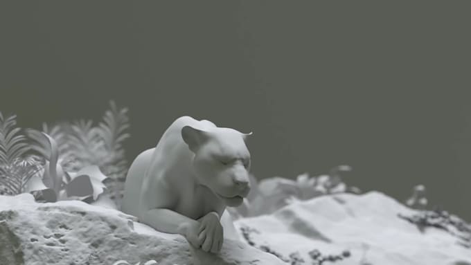 Create vfx realistic 3d animal model 3d cgi animal animation xgen groom ...