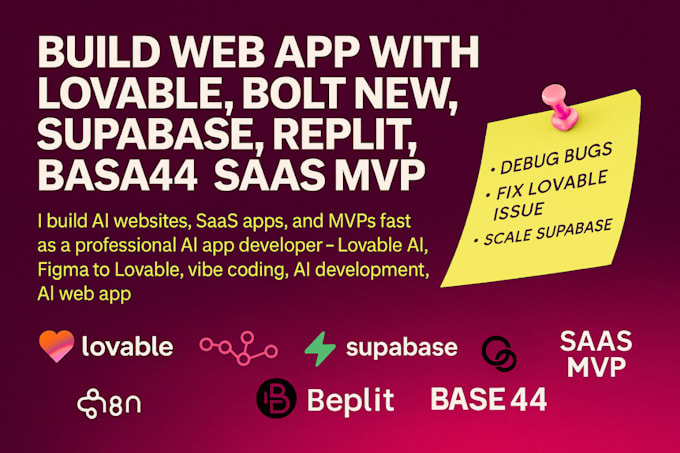 Build web app with lovable bolt new supabase replit base44 lovable ai ...
