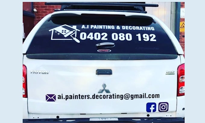 Vinyl sticker print shopfront storefront logo die cut kiss cut car ...