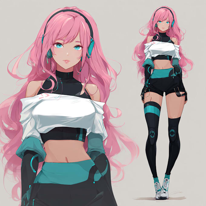 Design custom anime characters with unique outfits by Diomochus | Fiverr
