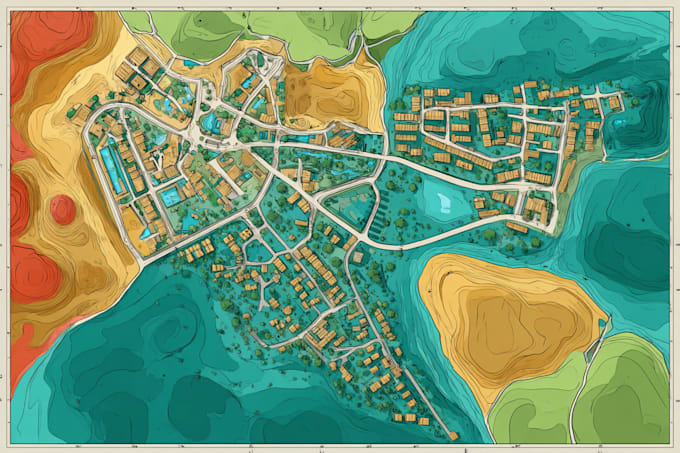 Draw vector map illustrations and board maps, recreate maps by Matlhogoetsana | Fiverr