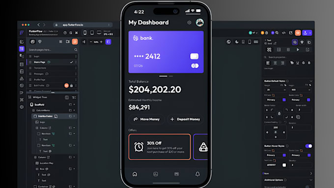 Develop flutterflow web app adalo mobile app mvp flutter flow saas website by Webflowking1 | Fiverr