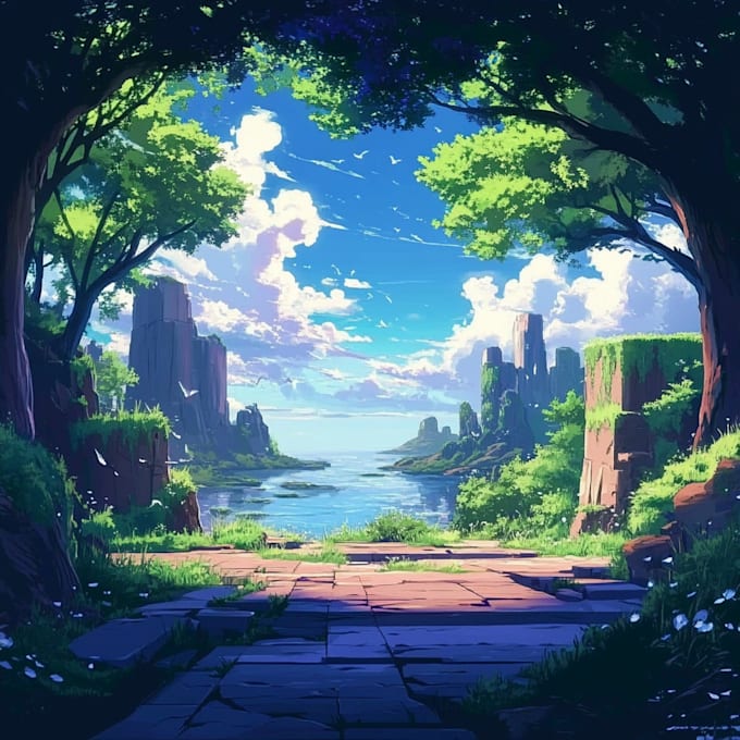 Draw 2d background cartoon illustration for animation by Harvelph | Fiverr