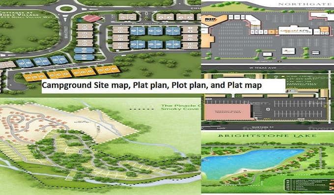 Create campground site map, plat plan, plot plan, and plat map by ...