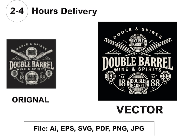 Convert low quality logo image to vector in illustrator by Vector_hubb ...