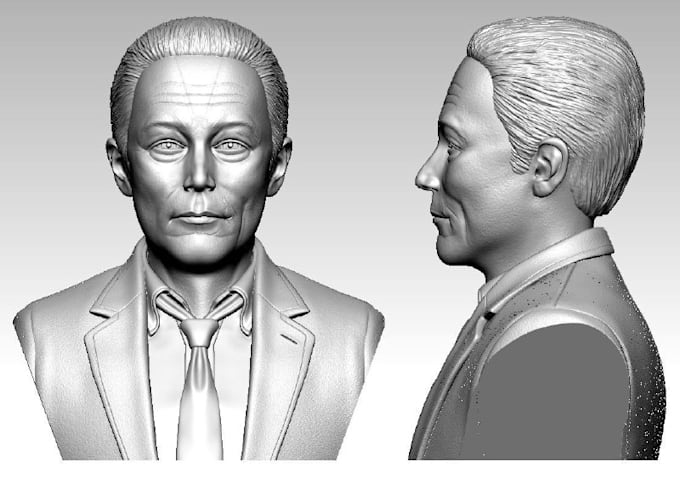 Sculpt 3d head model head sculpt head bust 3d face stl files for 3d ...