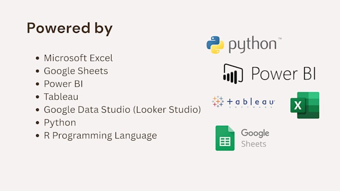 Be data analyst for excel, power bi, tableau, python, dashboards, visualizations by ...