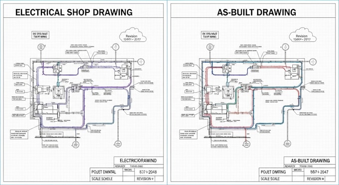 Expertly design electrical shop drawing with details and as built ...