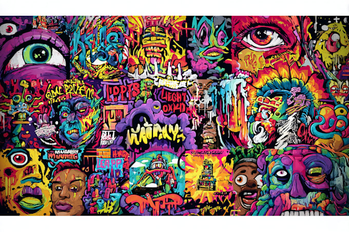 Create custom graffiti art designs murals and wall arts by Dianonie ...