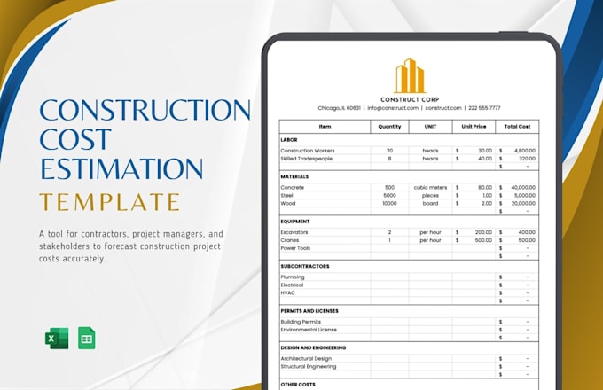 Prepare detailed construction cost estimates by Kalsoomlatif04 | Fiverr
