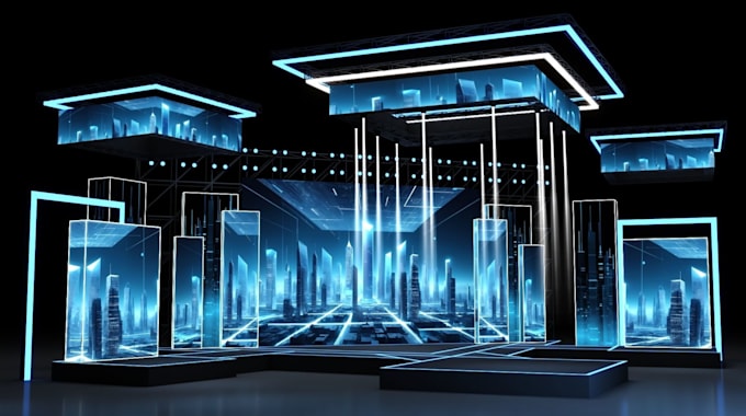 3d concert stage,interior design,cgi rendering, commercial space,3d ...