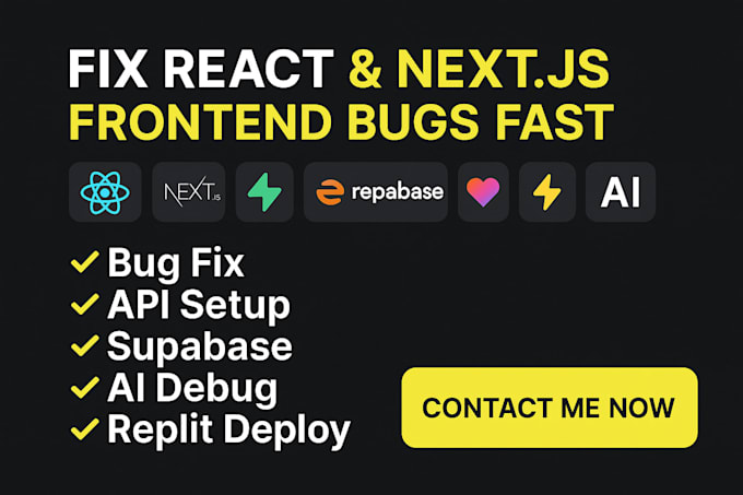 Conserte e depure problemas de frontend em react e next js com replit cursor lovable bolt