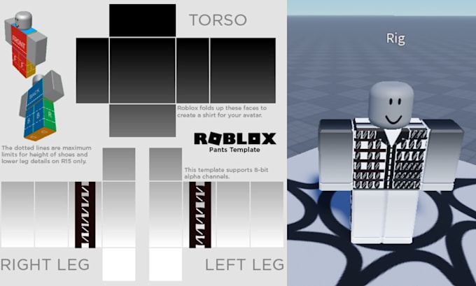 Design clothing template roblox outfits avatar customization ugc items ...
