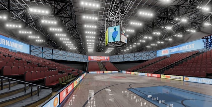 Redesign gym arena interior, basketball field, basketball court ...