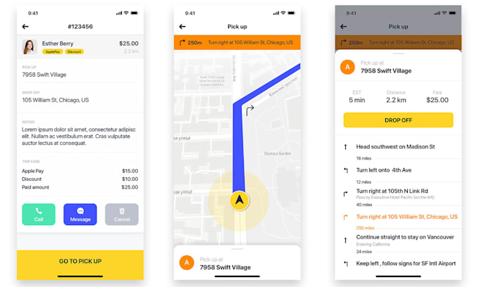 Create professional taxi booking app ui ux with rider driver screens by ...