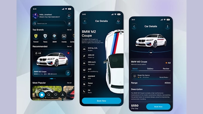 Build car rental booking app, fleet management app, and vehicle booking ...