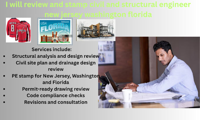Review stamp as licensed civil, structural engineer in california and georgia by Technologial8 ...