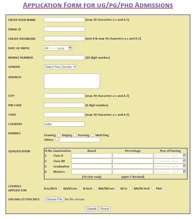 Create professional responsive html forms with css and validation by Roopajakkam | Fiverr