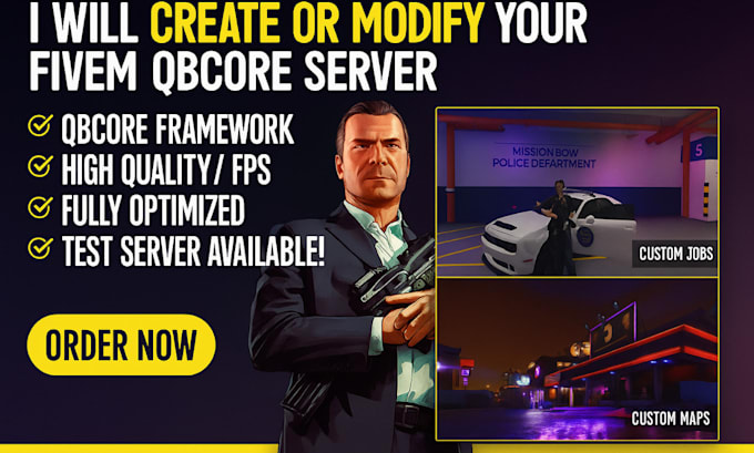 Be your fivem developer, mlo, qbcore, esx fivem server developer by Neo_roly | Fiverr