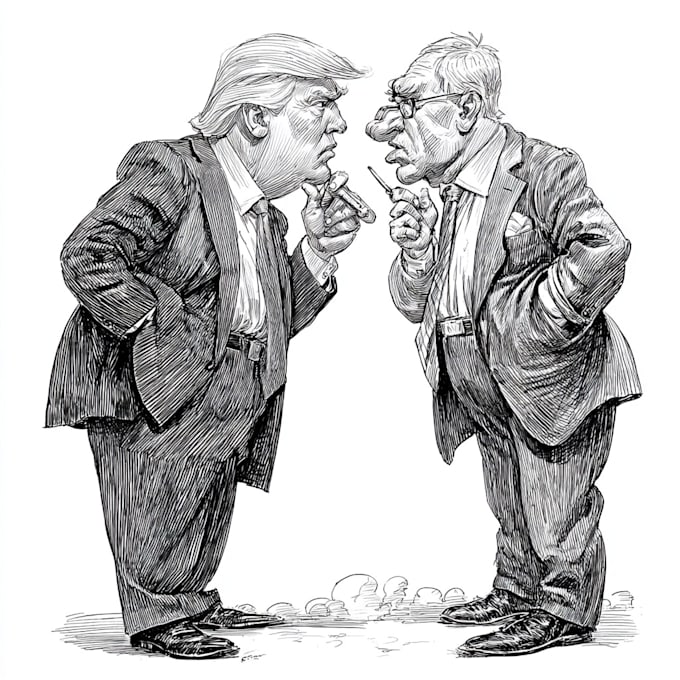 Draw political and editorial cartoons by Besubataar | Fiverr