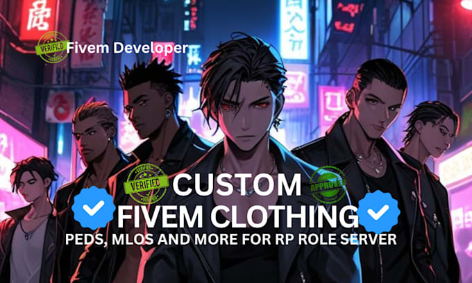 Custom fivem clothes,shoes,hats,chains on your fivem ped and textures ...