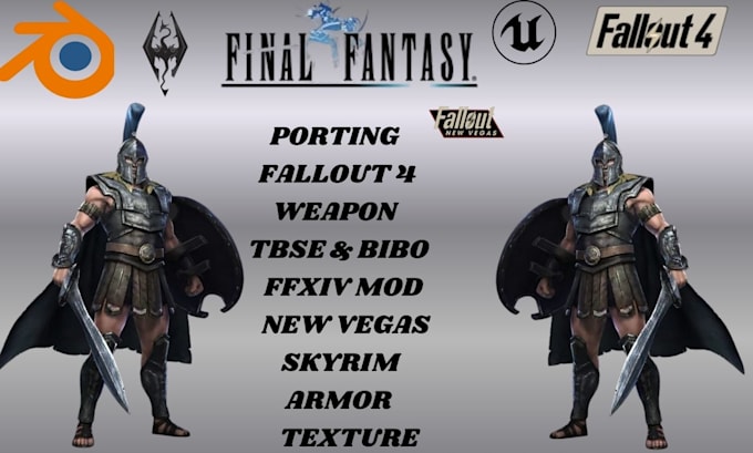 Edit port and create 3d model for starfield, ffxiv, skyrim and fallout ...