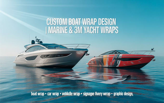 Create custom vinyl boat wrap design uv protection marine wrap 3m yacht ...