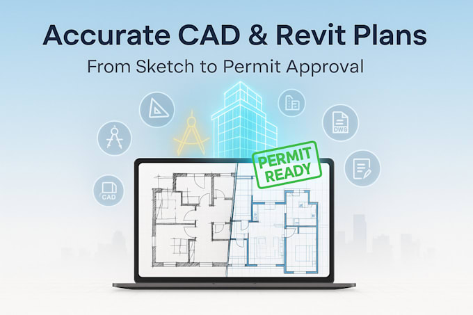 Draft accurate architectural plans, permit drawings, pdf to cad, revit autocad by Thomasojo_pro ...