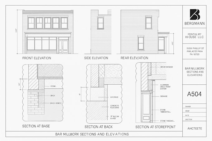 Draft details millwork shop drawings, furniture drawing and design in ...