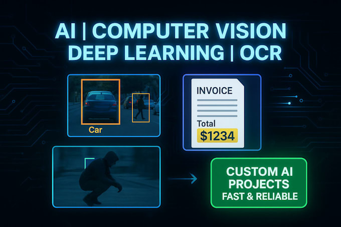 Create computer vision, object detection, ocr, deep learning models ...