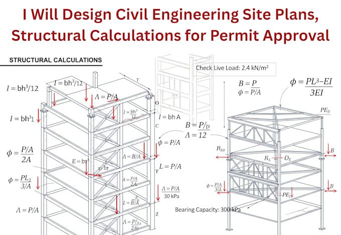 Design civil engineering site plans, structural calculations for permit ...