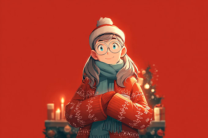 Design your santa cartoon christmas logo by Dadixon5 | Fiverr