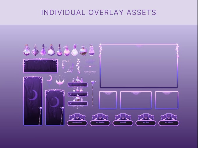 Design custom twitch overlay 3d streaming background obs streaming ...