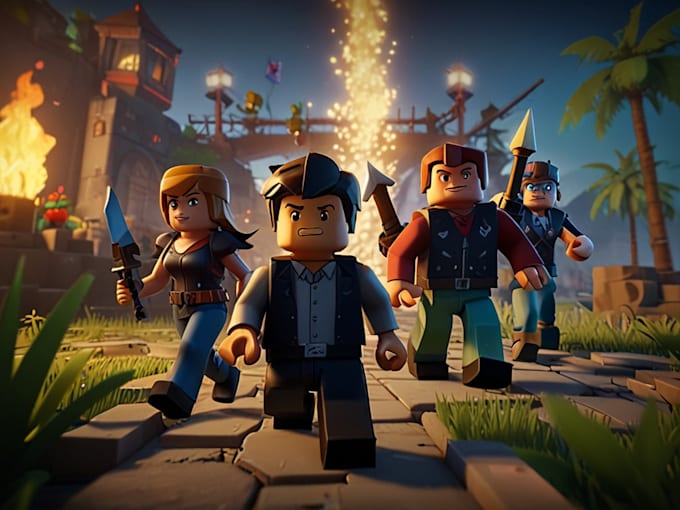 Do roblox game development, roblox script low poly map tycoon obby game creation by Henry_jame ...