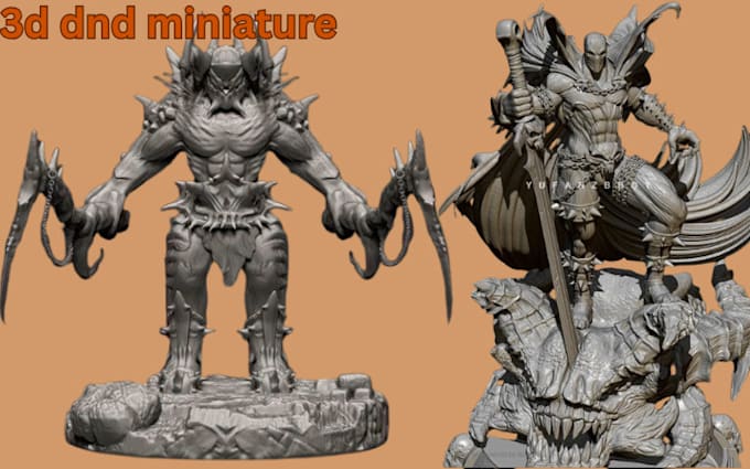 Model custom 3d dnd character miniatures, dnd monsters ttrpg for 3d ...