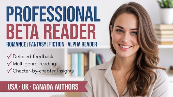 Be your professional beta reader, critique your romance, fantasy ...