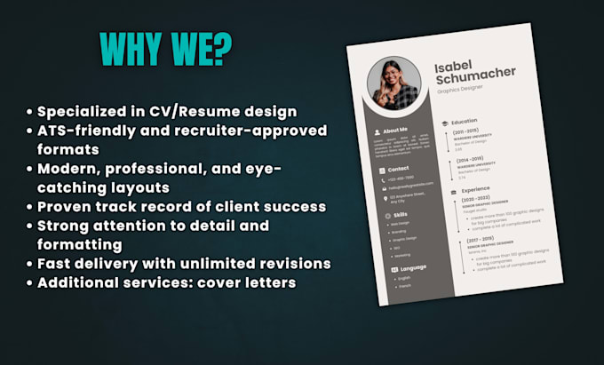 Design and rewrite a professional cv, resume maker, and cover letter by ...