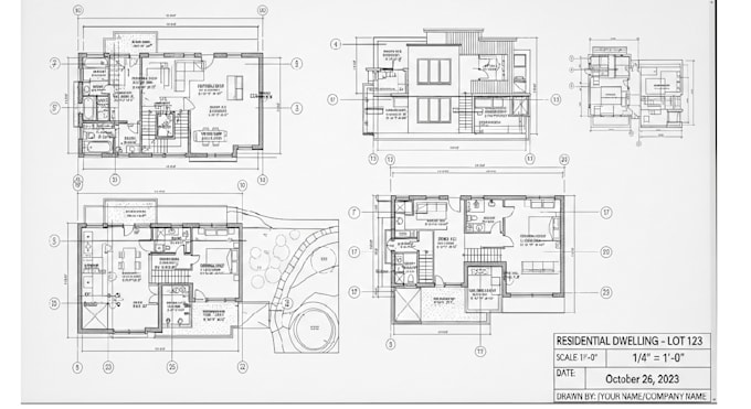 Be your architect in cad drawing and autocad draftsman by Samuelhapp ...