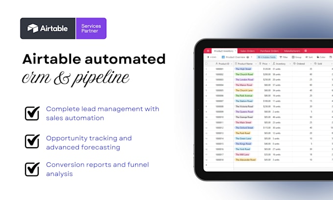 Build an automated airtable crm with pipeline by Nociones | Fiverr