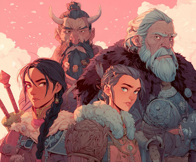 Dnd character art and dnd character art by Lauzoom | Fiverr