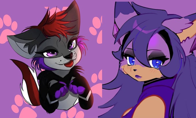 Draw furry art, badge, pfp, headshot, furry sticker, twitch emotes ...