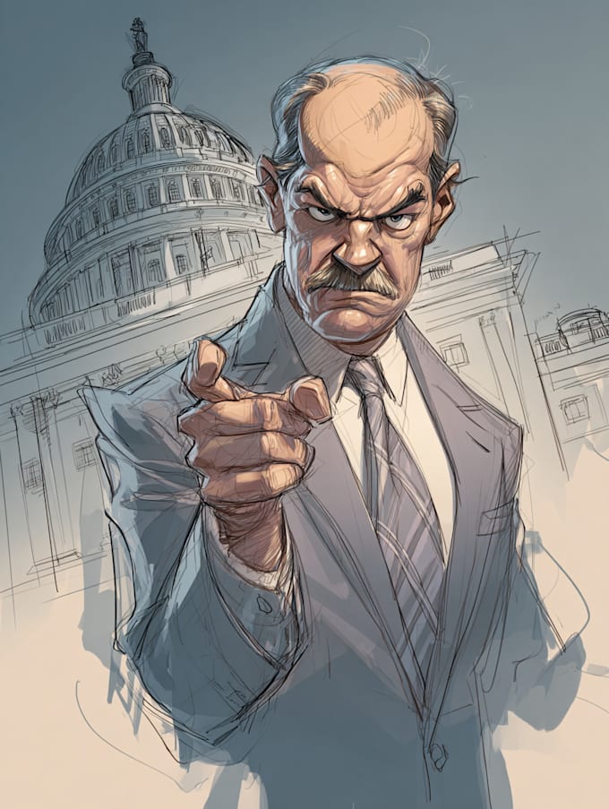 Draw amazing political cartoon art by Madilynnmerm | Fiverr